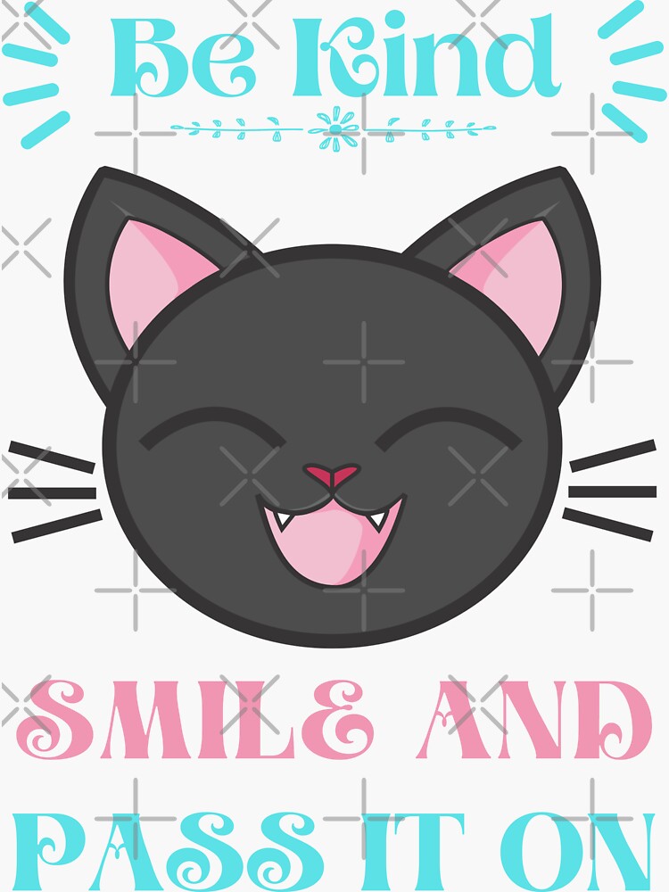 "Be kind, smile, and pass it on - blue flower, cute, happy, smiling ...