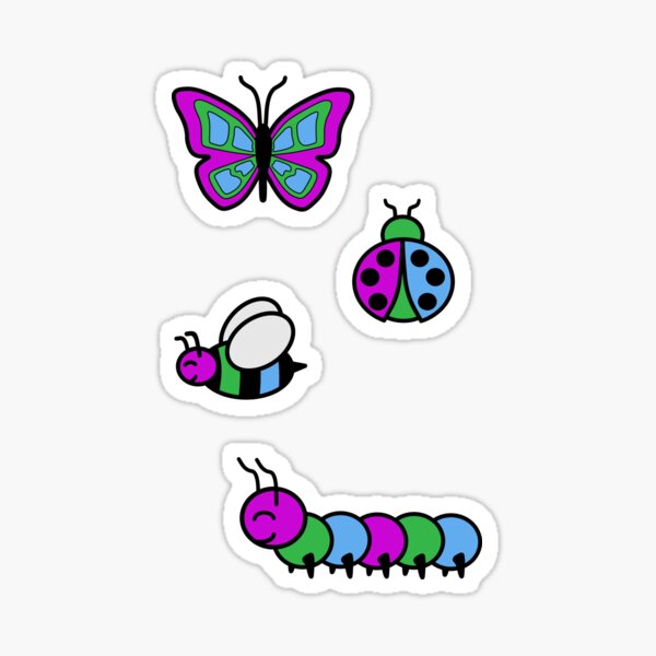 "Polysexual Pride Bugs Sticker Pack" Sticker for Sale by PridePoint ...