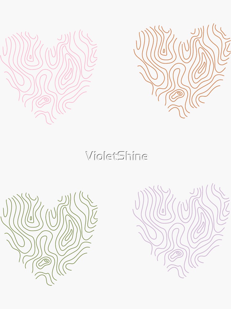 "Cute aesthetic heart " Sticker for Sale by VioletShine | Redbubble