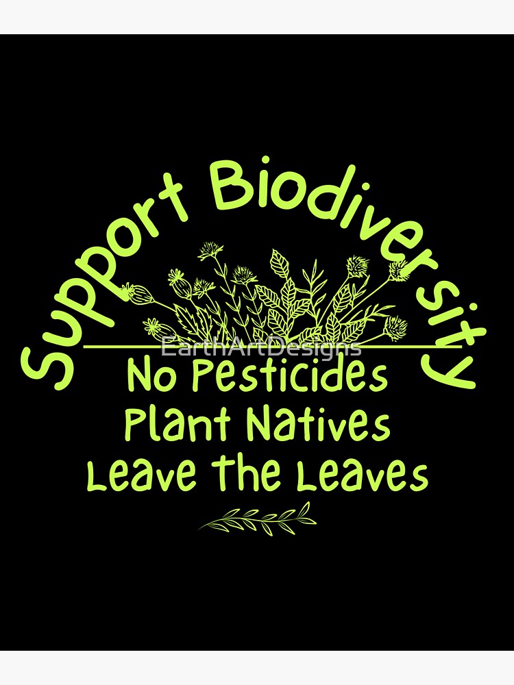 "Support Biodiversity Green Environmental Design" Sticker for Sale by ...