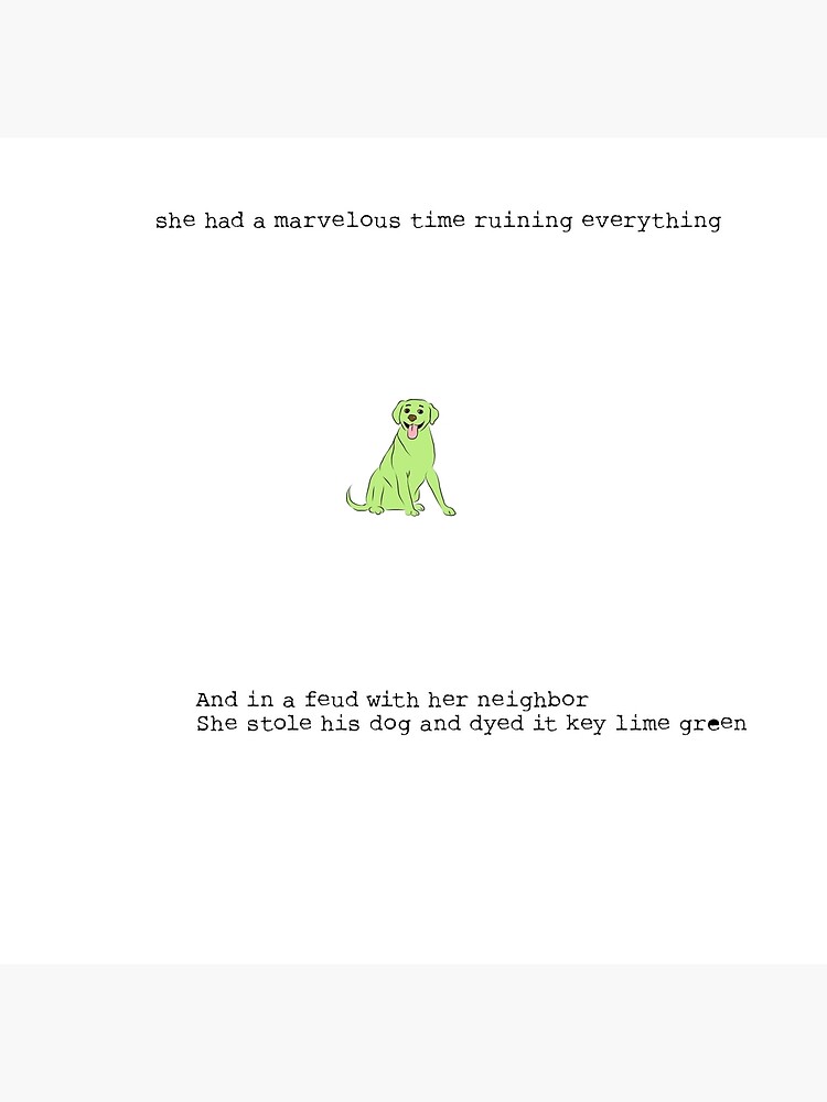 "The Last Great American Dynasty - Key Lime Green Dog" Poster for Sale ...