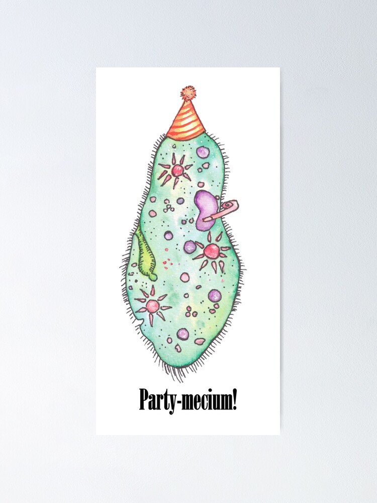 "Party paramecium cell" Poster by Kelley-Art | Redbubble
