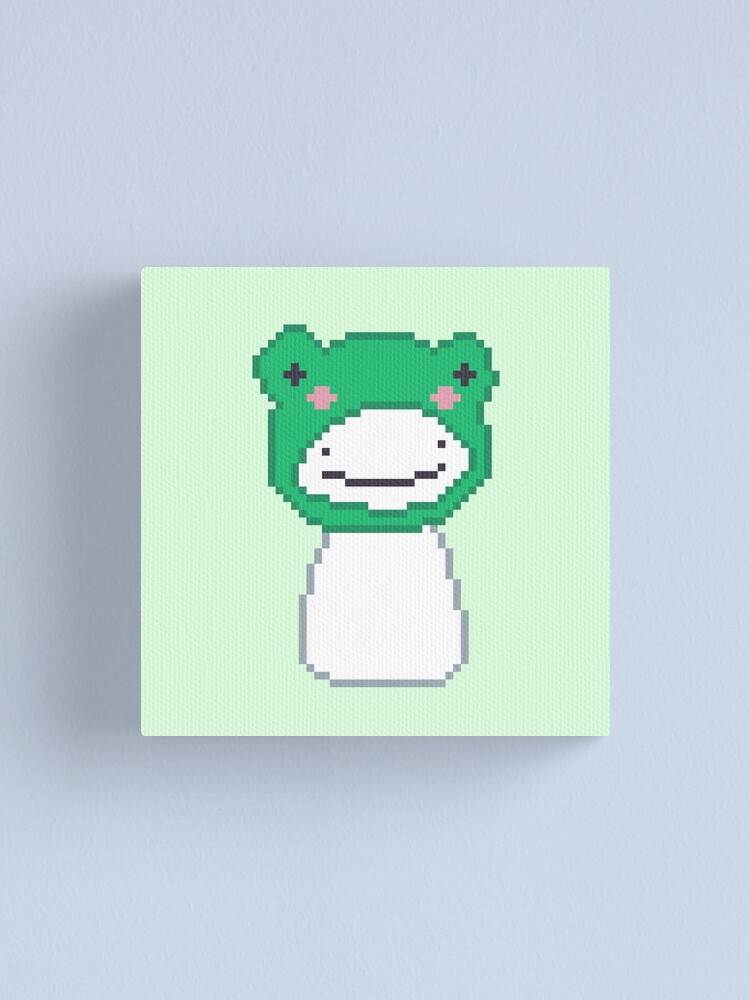 "dream frog hat pixel art blob" Canvas Print for Sale by sezalilly ...