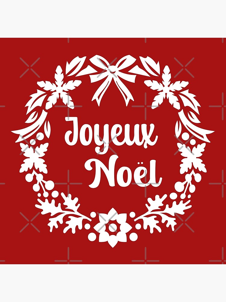 "Joyeux Noël In Wreath French Christmas Quote" Poster for Sale by sky ...