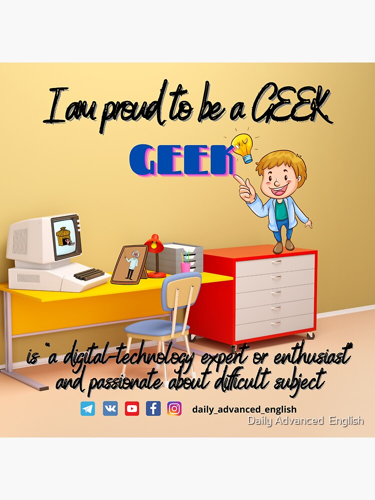 "Learn English Words and Phrases GEEK" Sticker by advancedenglish ...