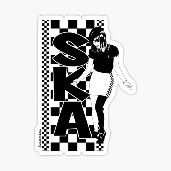 "SKA girl 2" Sticker for Sale by Raydaddy | Redbubble