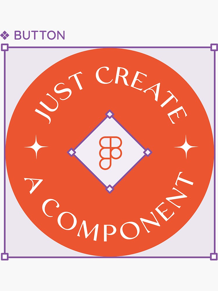 "Figma Component Sticker" Sticker for Sale by studiodevshi | Redbubble