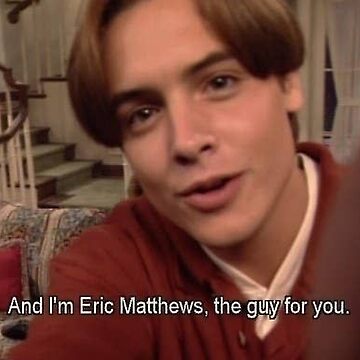 "Eric Matthews " Sticker for Sale by kaylaellis10 | Redbubble