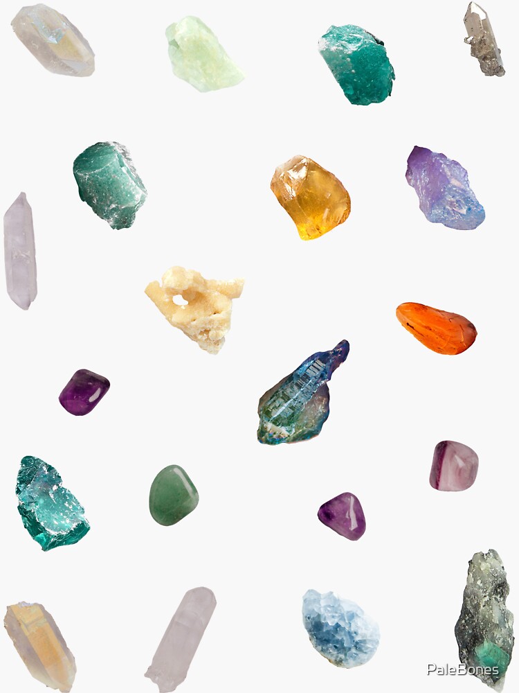 "Crystals and Stones Sticker Set" Sticker for Sale by PaleBones | Redbubble