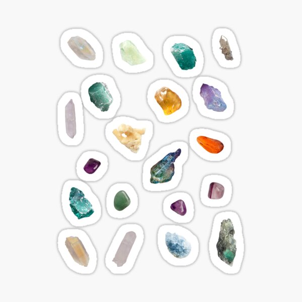 "Crystals and Stones Sticker Set" Sticker for Sale by PaleBones | Redbubble
