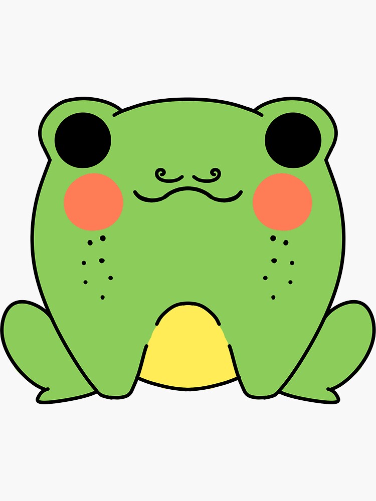 "Frank the frog (with moustache)" Sticker for Sale by Squeaky-Duck ...