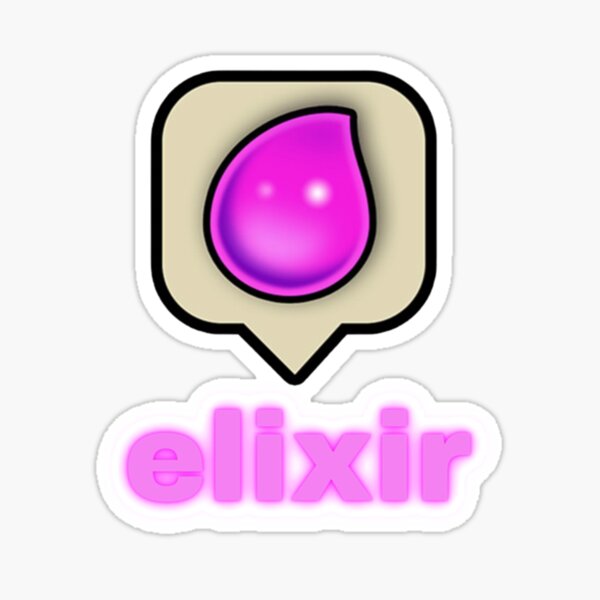 "clash of clans elixir " Sticker for Sale by Emilylewis-sis | Redbubble