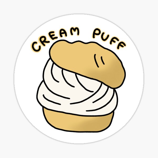 "Cream puff" Sticker for Sale by takenoko-3 | Redbubble