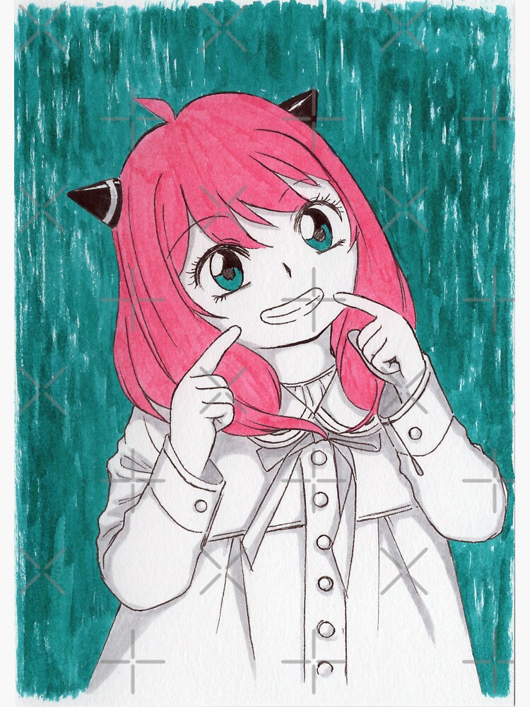 "Anya gives a smile~" Sticker by Starberrywishes | Redbubble