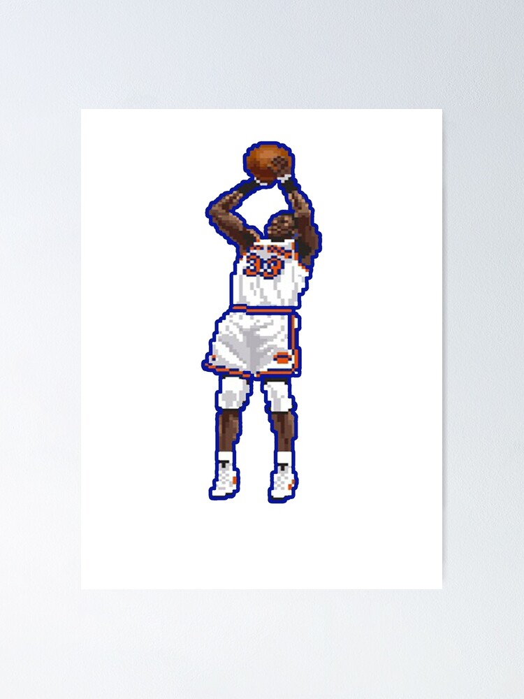"8 BIT PATRICK EWING BASKETBALL SHIRT " Poster by Step2Fun | Redbubble