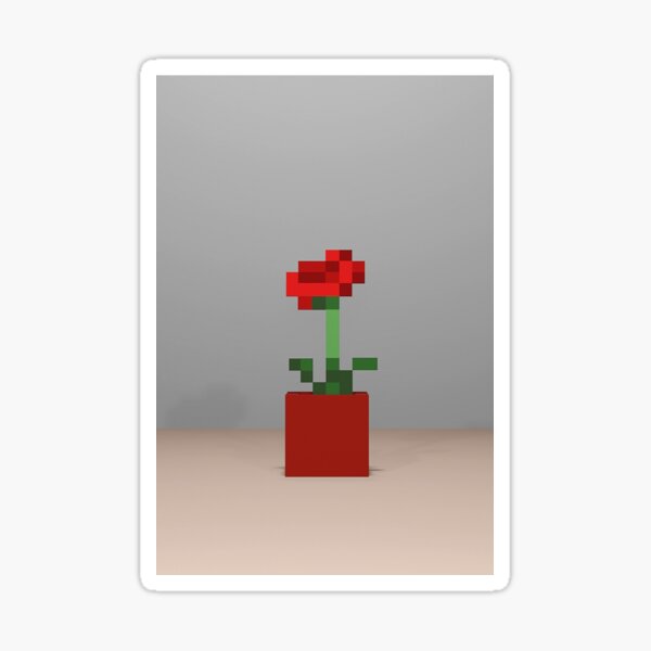 "Minecraft Flower (Pink)" Sticker for Sale by Froy55 | Redbubble