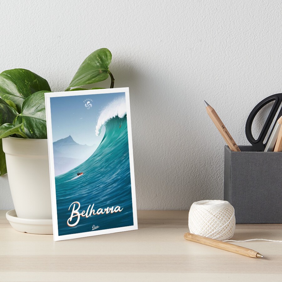 "Surfing Belharra Poster" Art Board Print by hengkiwaways | Redbubble