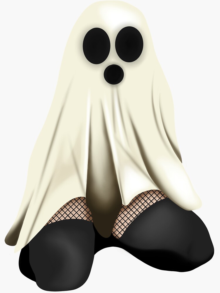 "Ghost With Fishnets & Thigh Highs" Sticker for Sale by XsummershyX ...