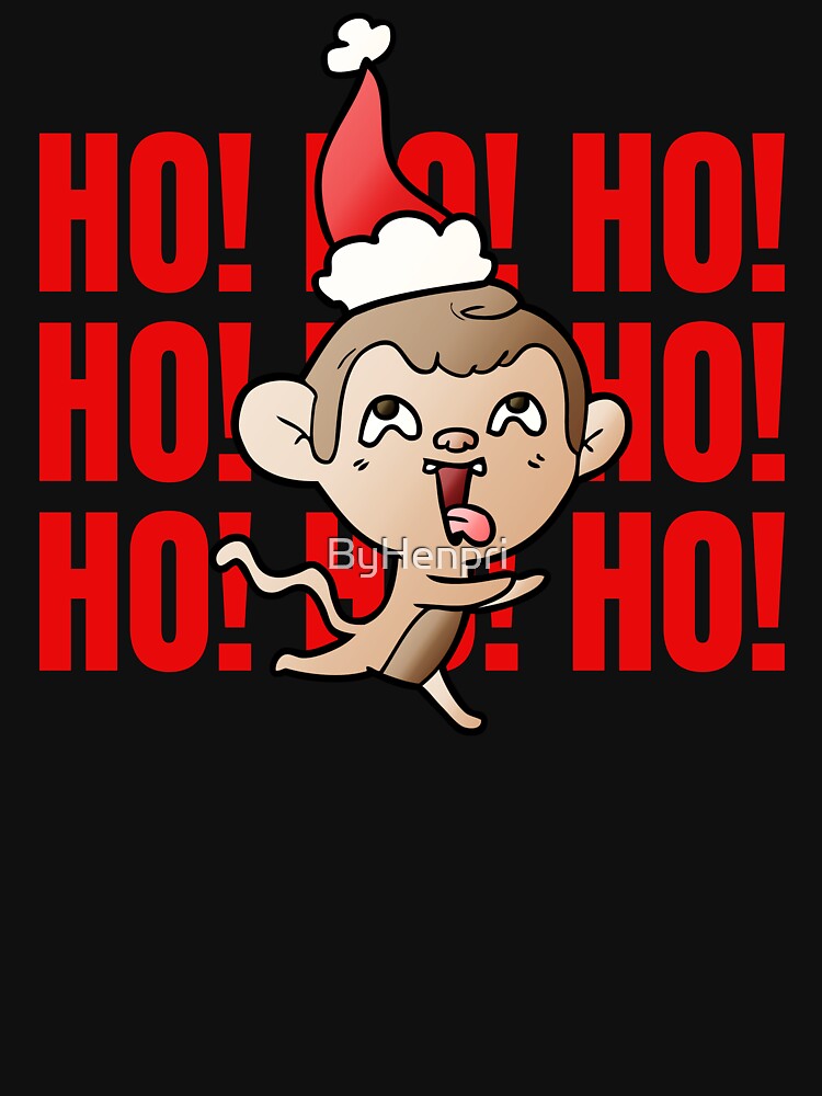 "Perfect Christmas Monkey Santa Ho Ho Ho" T-shirt for Sale by ByHenpri ...