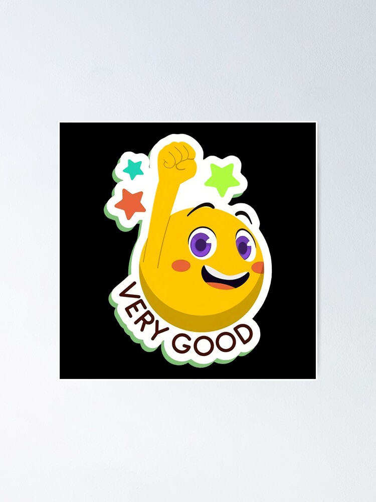 "Verry good emoticon" Poster for Sale by Ted Long | Redbubble