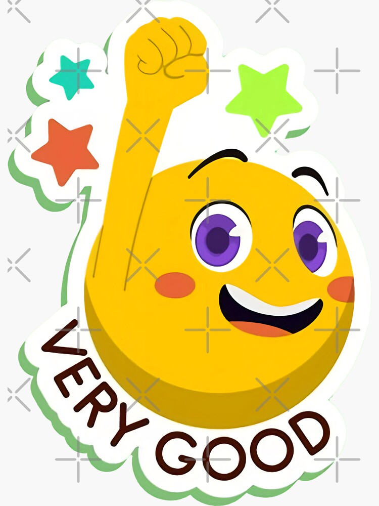 "Verry good emoticon" Sticker for Sale by Ted Long | Redbubble