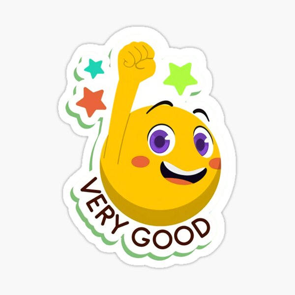 "Verry good emoticon" Sticker for Sale by Ted Long | Redbubble
