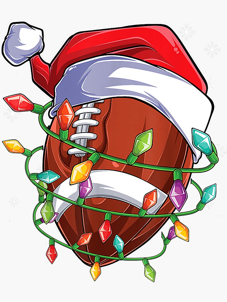 "football christmas lights sport tam" Sticker for Sale by Helianteart ...