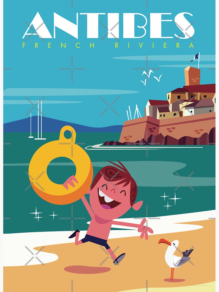 Antibes Poster Sticker For Sale By Gagodel Redbubble