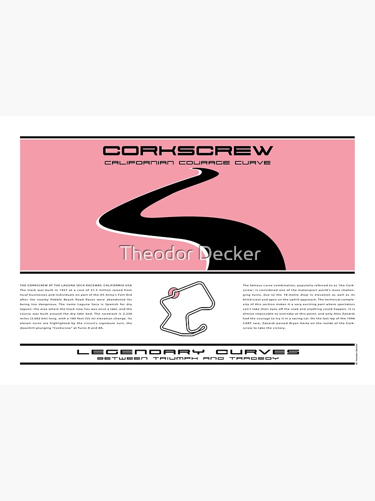 "Legendary Curves, Corkscrew" Sticker by theodordecker | Redbubble