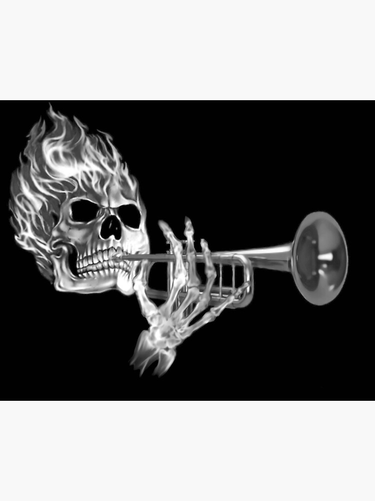 "Skull and Trumpet" Sticker for Sale by AnthonySeeker | Redbubble