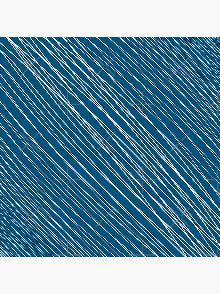 Lámina fotográfica «Patrón de rayas, azul, blanco, simple, mínimo ...