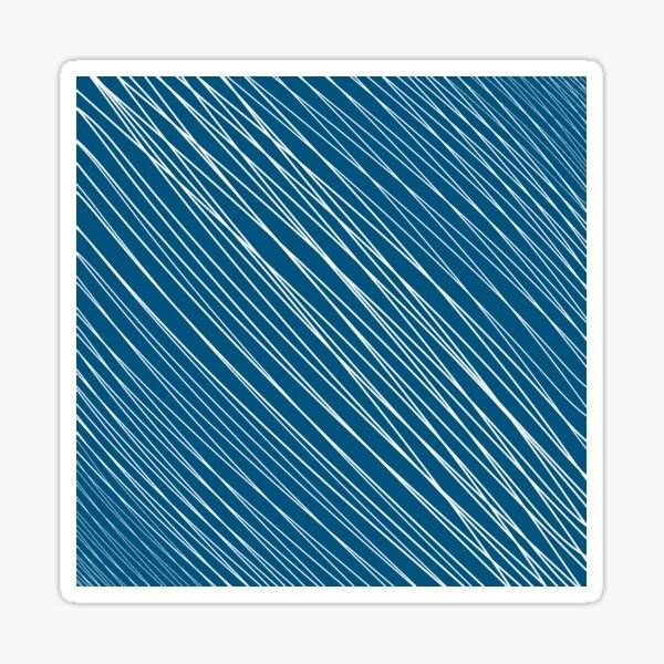Pegatina «Patrón de rayas, azul, blanco, simple, mínimo, minimalista ...