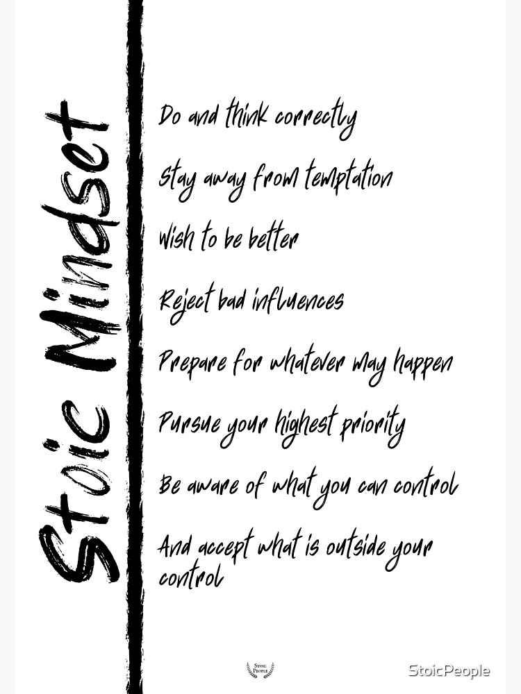 "Stoic Mindset Poster" Poster by StoicPeople | Redbubble