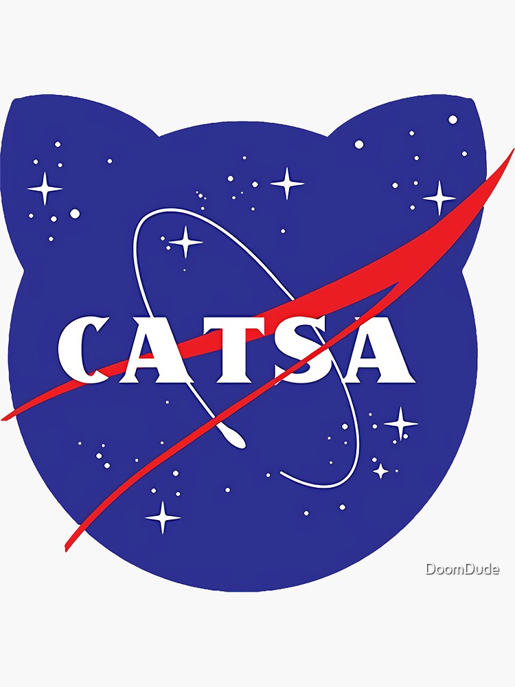 "CATSA // Cute and Funny Cat Design" Sticker for Sale by DoomDude ...