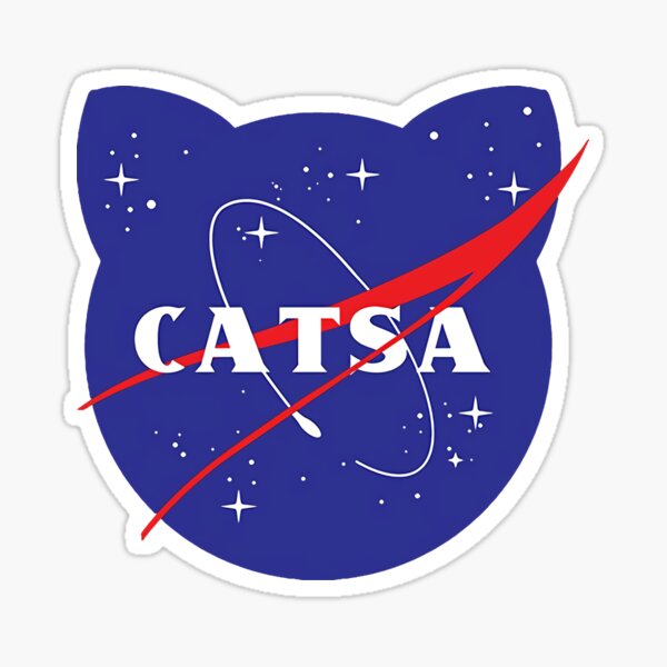 "CATSA // Cute and Funny Cat Design" Sticker for Sale by DoomDude ...