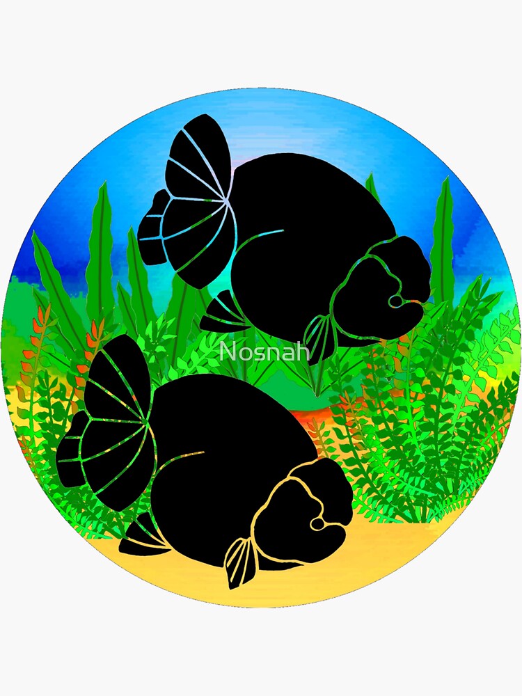 "Ranchu Goldfish Logo 0208" Sticker by Nosnah | Redbubble