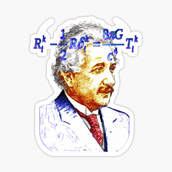 "Einstein's theory of relativity 3" Sticker by GePadeSign | Redbubble