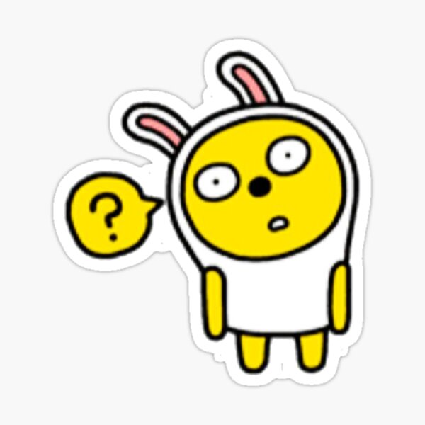 "KakaoTalk Friends Muzi (Baffled)" Sticker for Sale by MiawelchHen ...