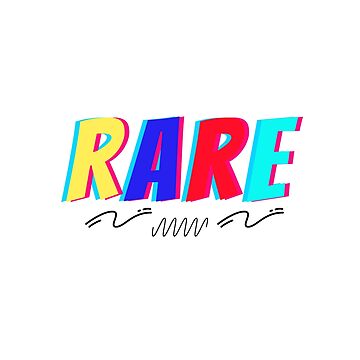 "RARE(Text)" Sticker for Sale by Shubhpreet Singh | Redbubble