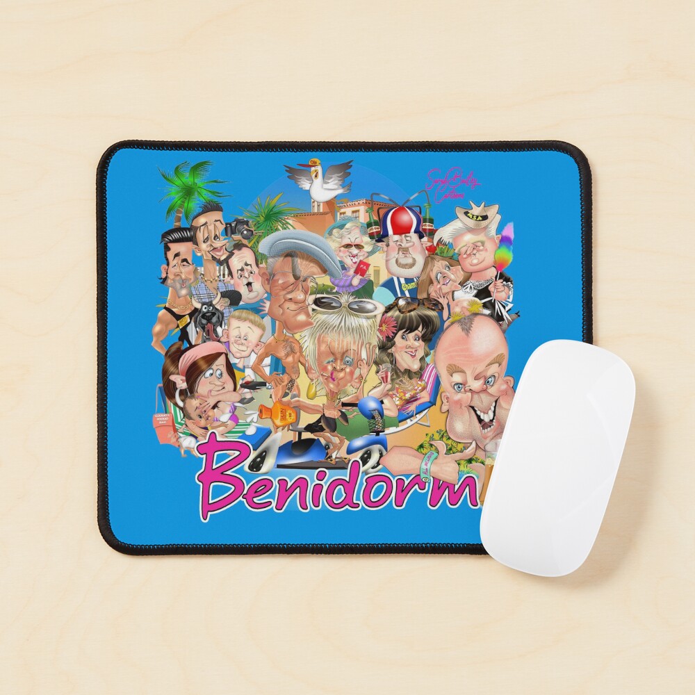 "Benidorm!" Sticker for Sale by SARAH BAILEY CARTOONS | Redbubble