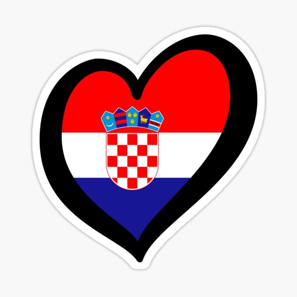 "Eurovision-style Heart - Croatia" Sticker by kyri-and-yv | Redbubble