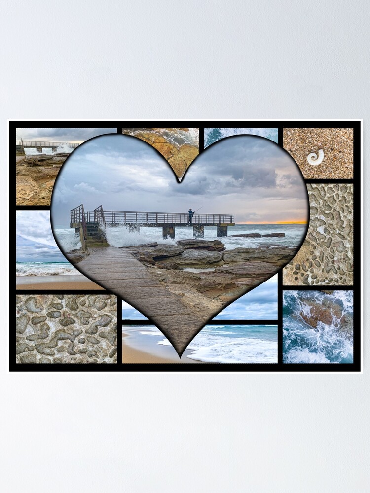 "Jetty Collage black heart" Poster for Sale by DitDot-Art | Redbubble