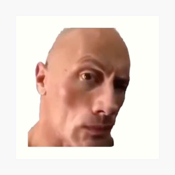 "THE ROCK EYEBROW MEME" Art Print for Sale by YoungStyleD4C | Redbubble