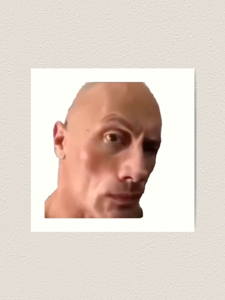 "THE ROCK EYEBROW MEME" Art Print for Sale by YoungStyleD4C | Redbubble