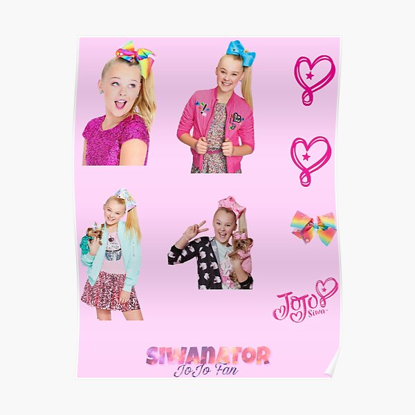 "jojo siwa collage" Poster for Sale by Moonlight-tree | Redbubble