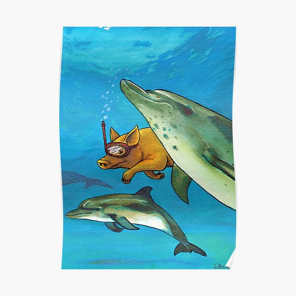 "PIG - THE DOLPHINS" Poster by RikBerry | Redbubble