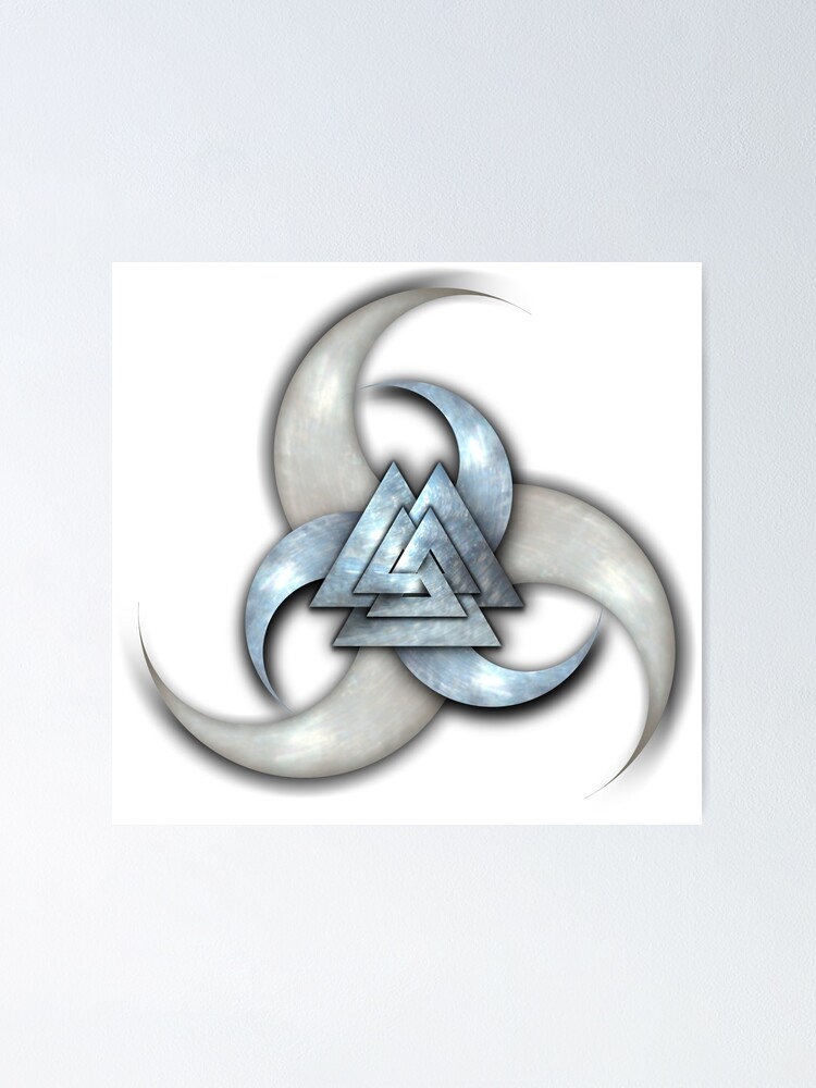 Póster «Norse Valknut y Triple Horns» de NaumaddicArts | Redbubble