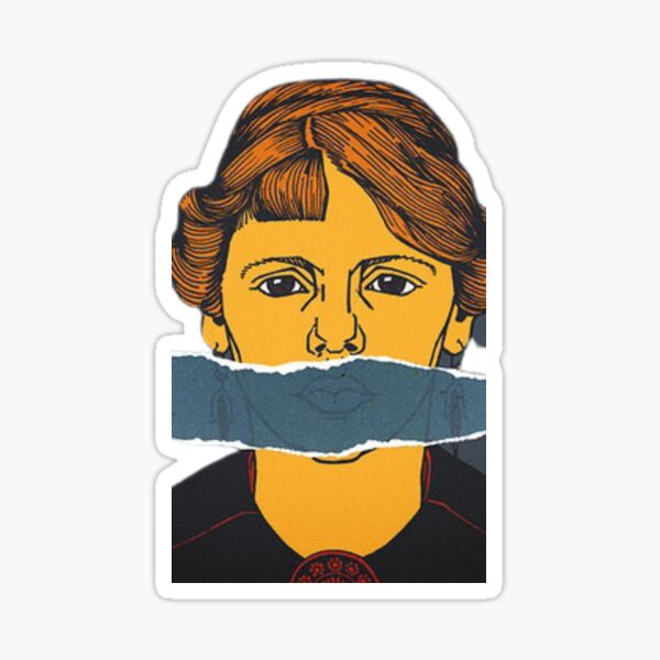 "Aesthetic funny girl face" Sticker by Bharganesh | Redbubble