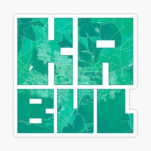 "Kabul City Map of Afghanistan - Watercolor" Sticker for Sale by deMAP ...