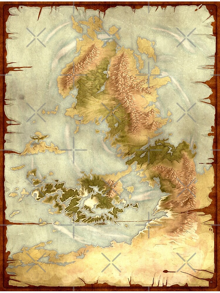 "Cartography Fantasy Map Poster - Blank Map" Poster for Sale by ...